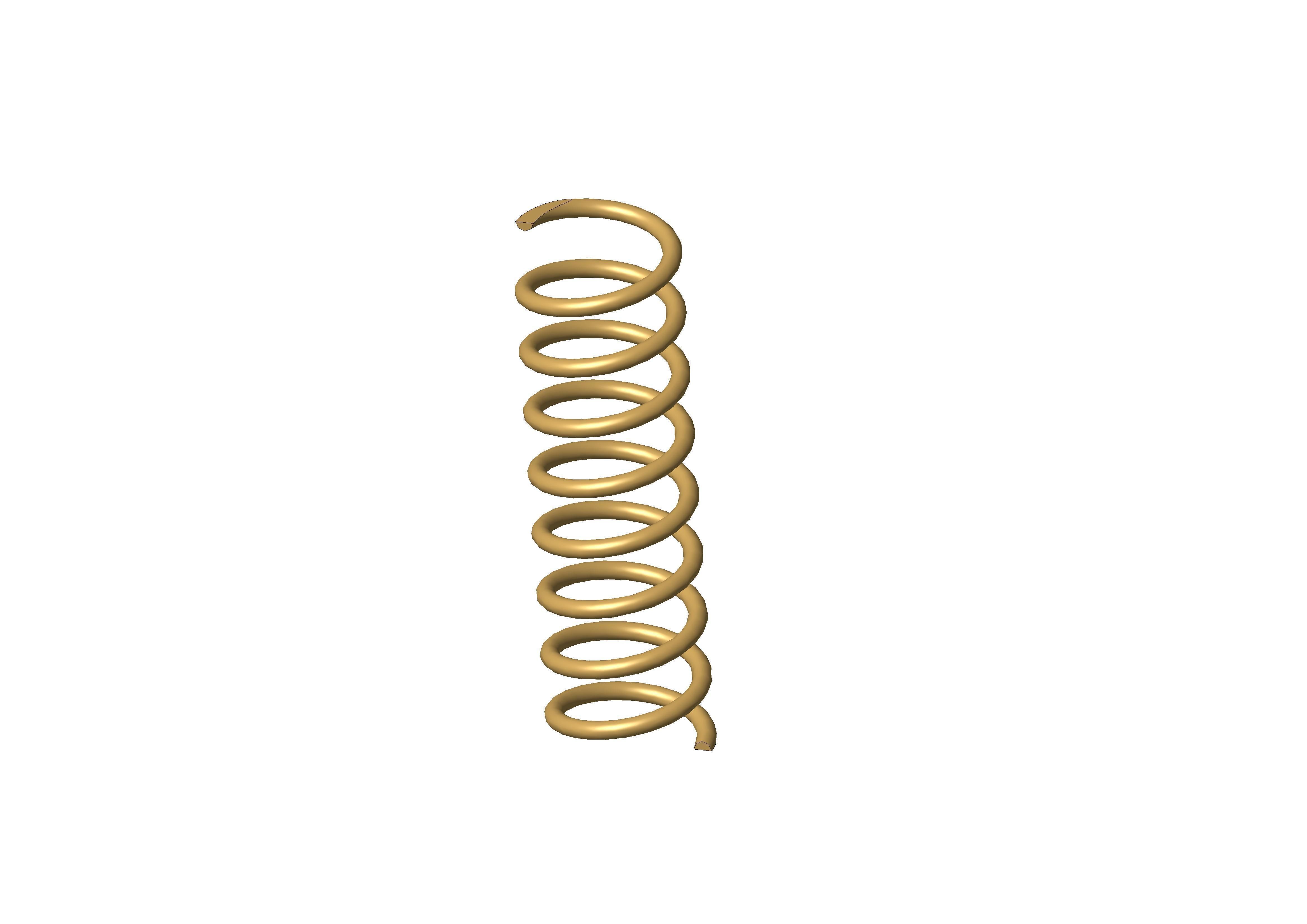 Springs gold spring free 3D model 3D printable | CGTrader