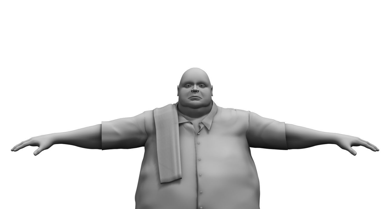fat man traditional dress 3d model 3D model | CGTrader