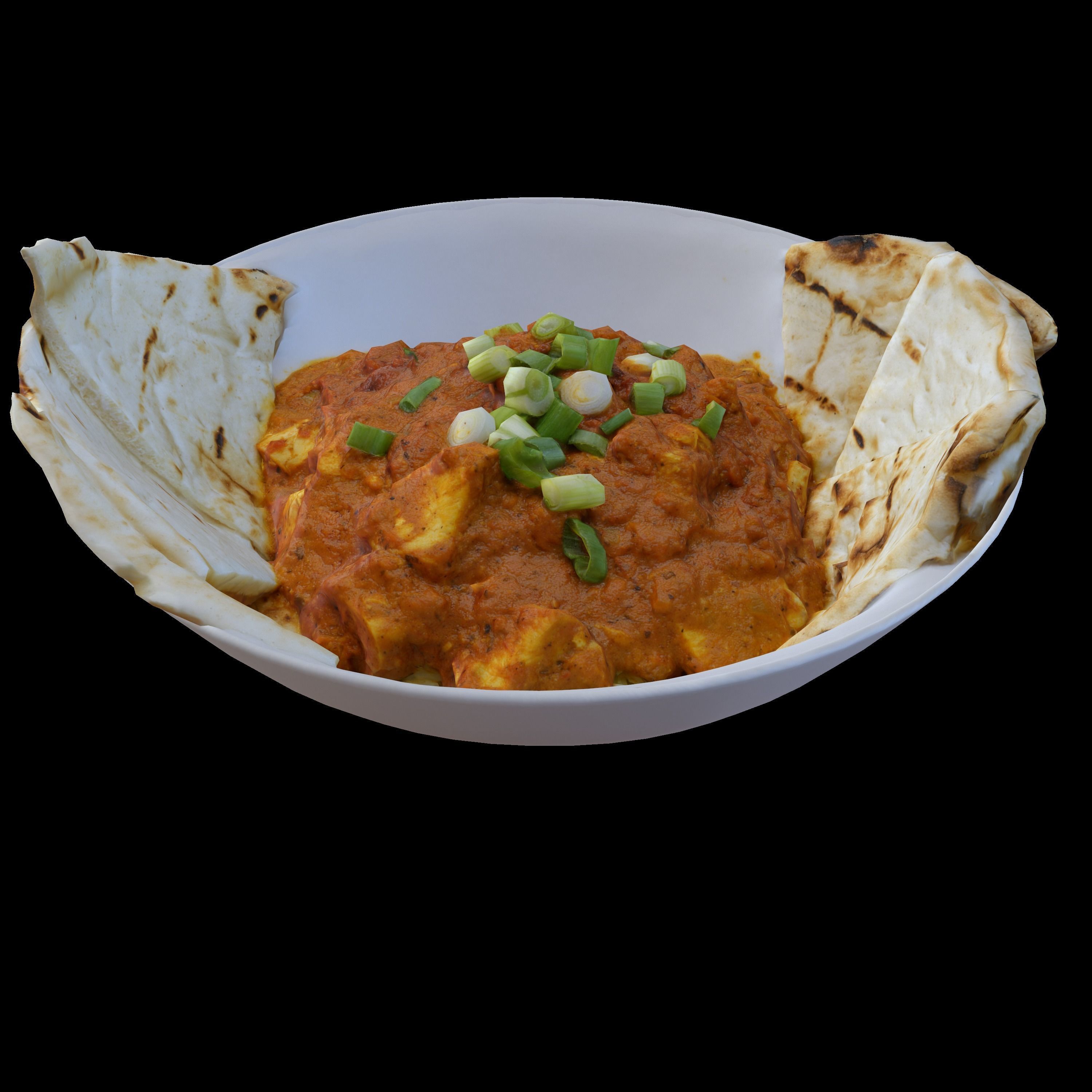 3D model BUTTER CHICKEN RICE BOWL VR / AR / low-poly | CGTrader