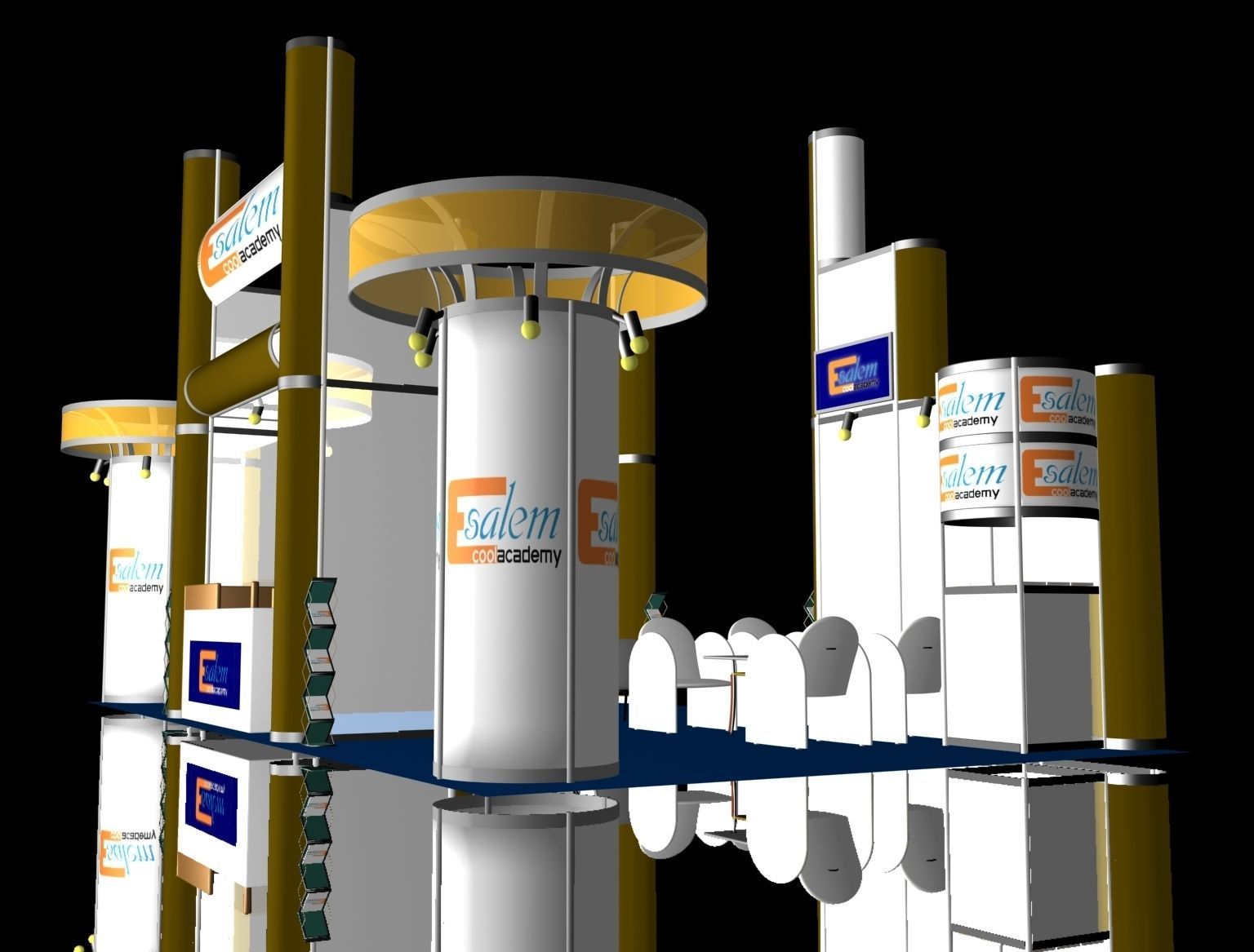 3d stand Exhibition booth 5x10 Octanorm system 3D model | CGTrader