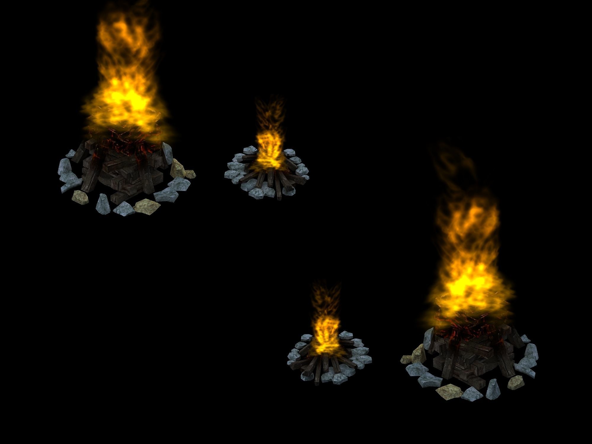 Bonfire 043 3D model | CGTrader