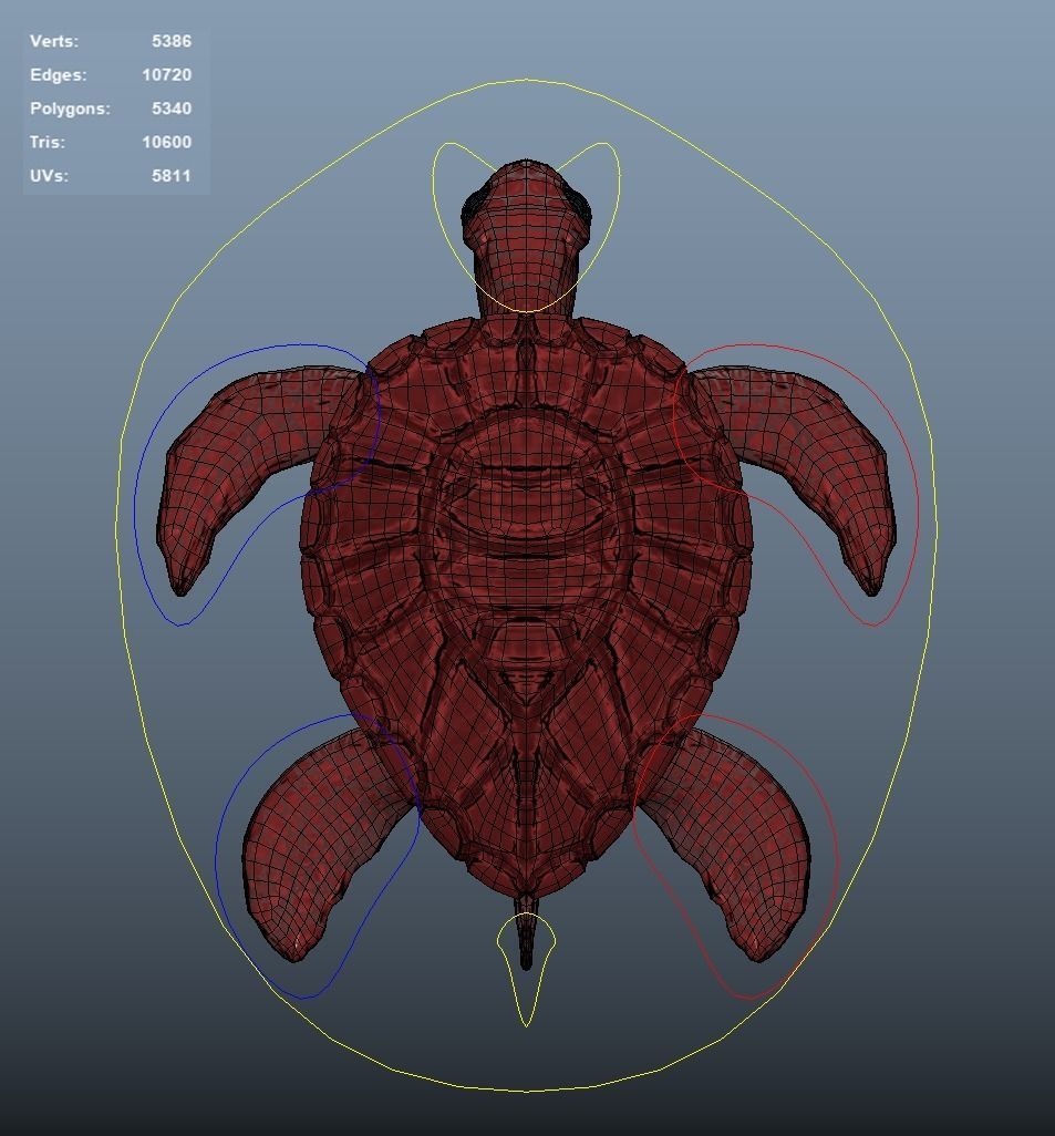 3D model Stylized Turtle - Multiple Texture Options VR / AR / low-poly ...