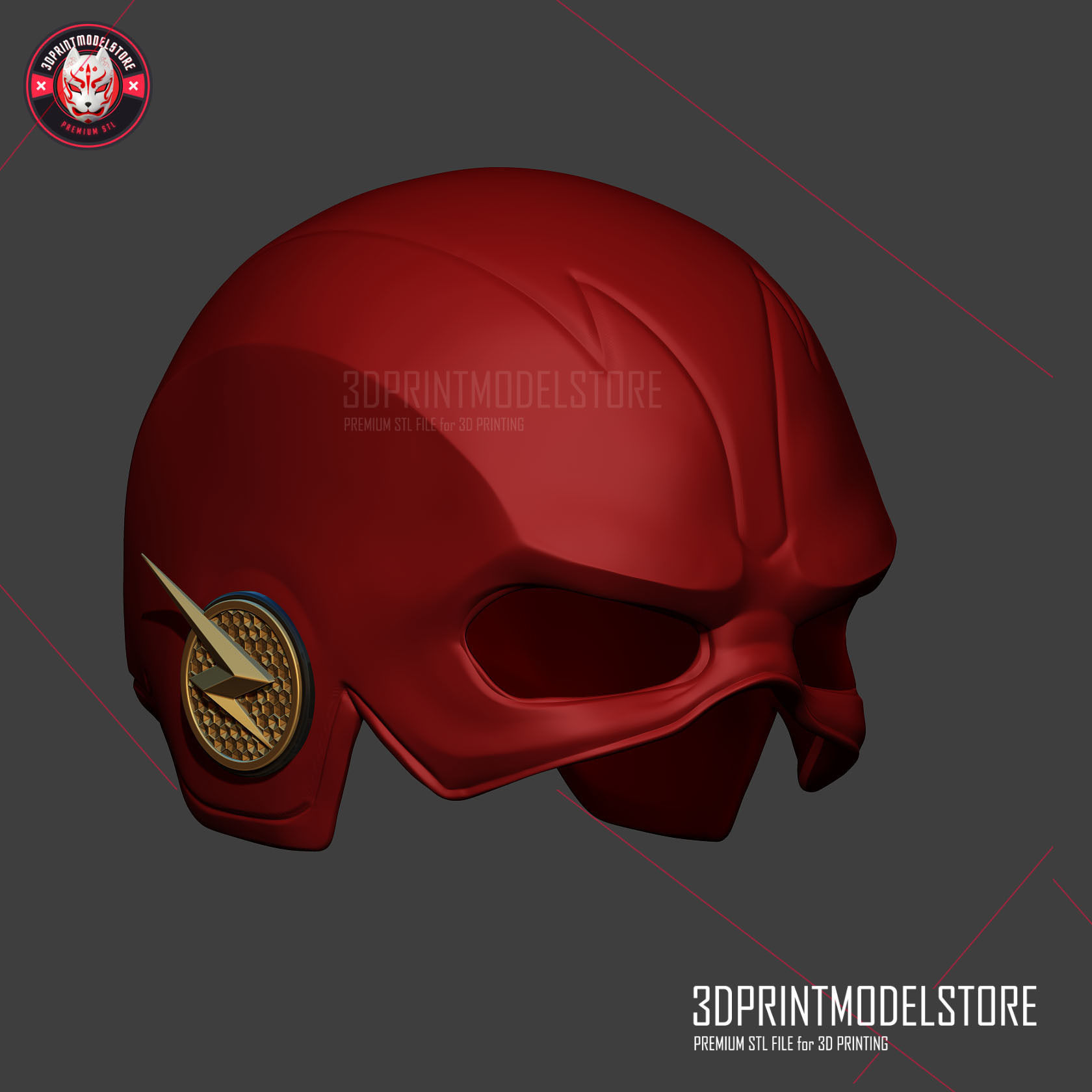 The Flash Cosplay Helmet Season 5 DC Comic 3D model 3D printable | CGTrader