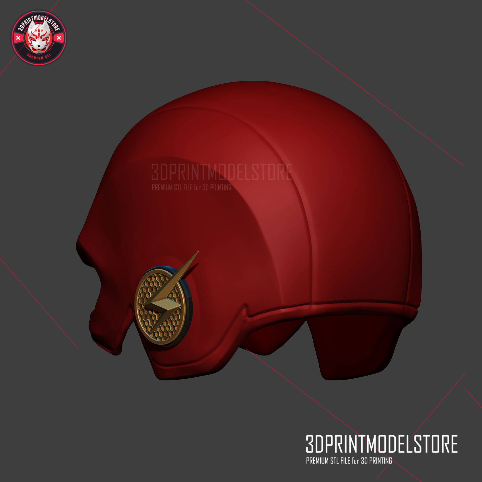 The Flash Cosplay Helmet Season 5 DC Comic 3D model 3D printable | CGTrader
