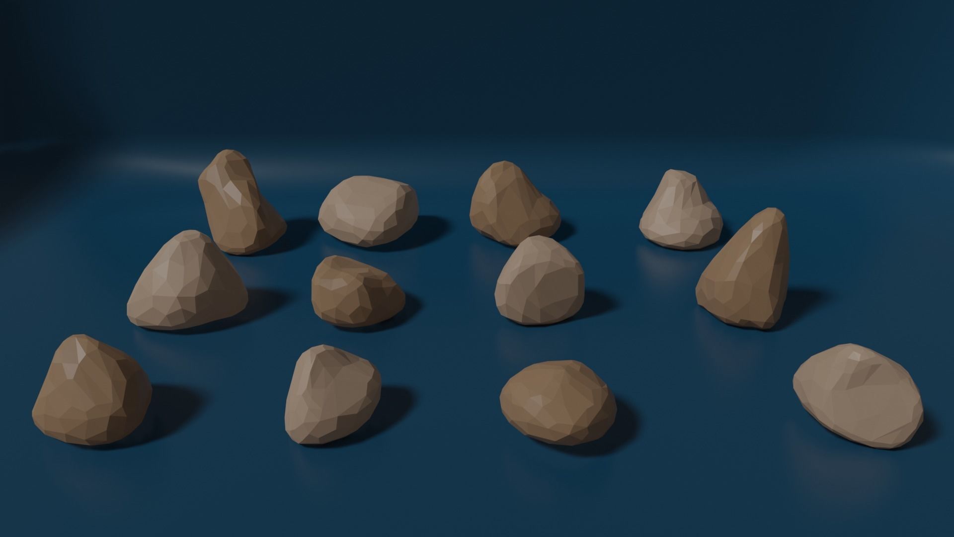 3D model LowPoly Rock Set 1 VR / AR / low-poly | CGTrader