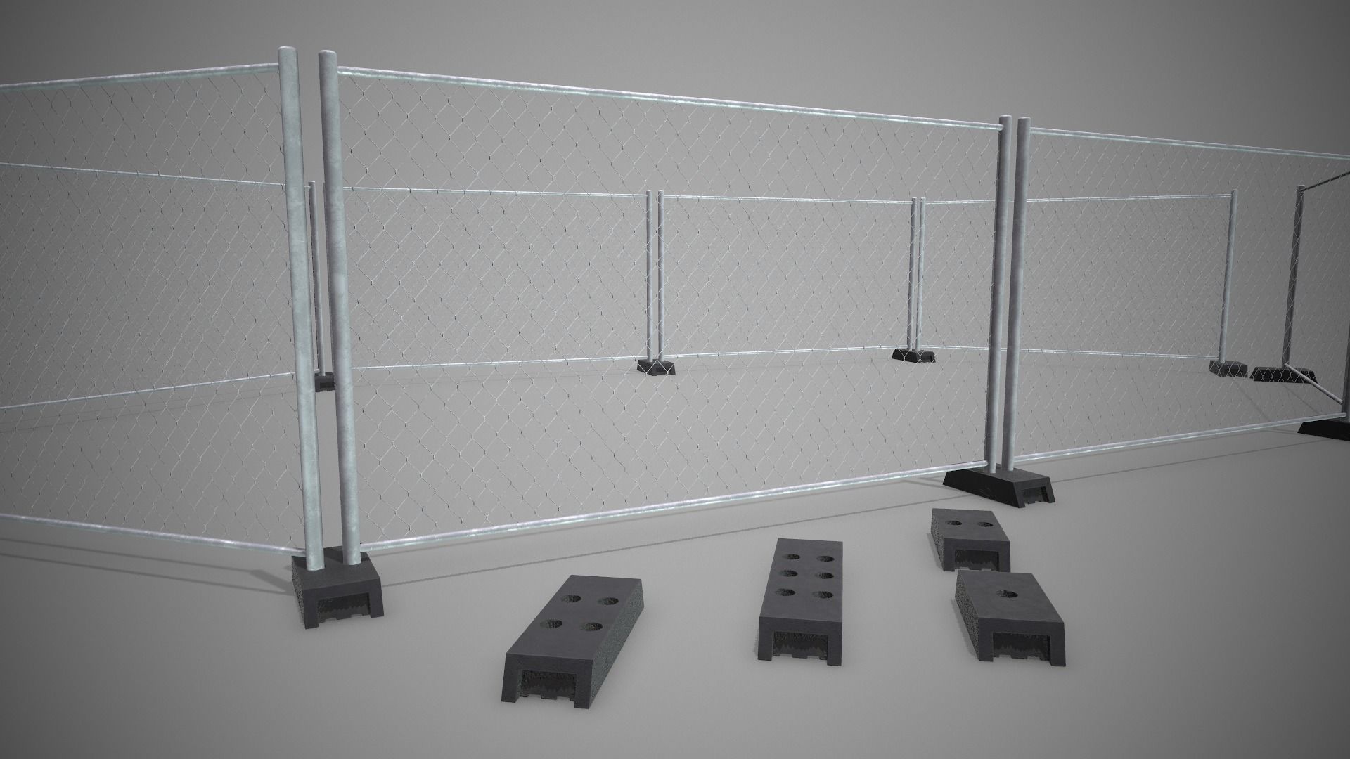 3D model Low poly Fence 01 PBR Game-ready VR / AR / low-poly | CGTrader