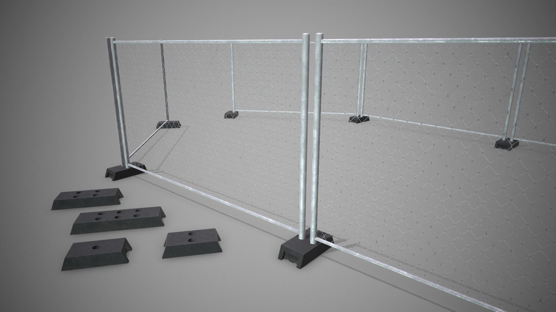 3D model Low poly Fence 01 PBR Game-ready VR / AR / low-poly | CGTrader