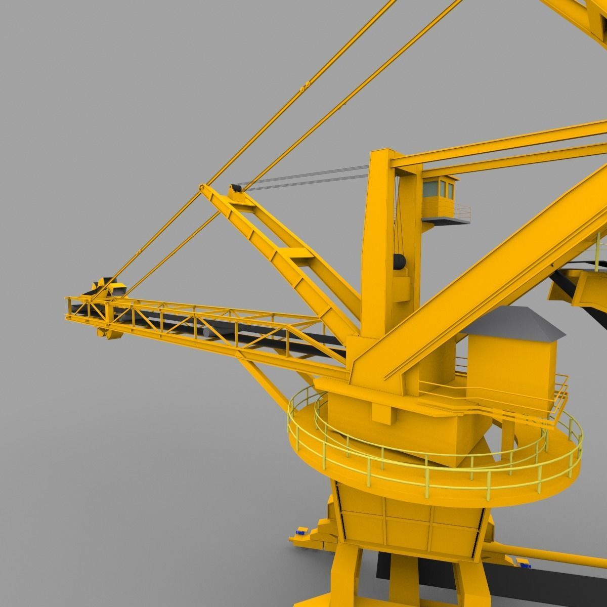 stacker reclaimer 3D model rigged | CGTrader