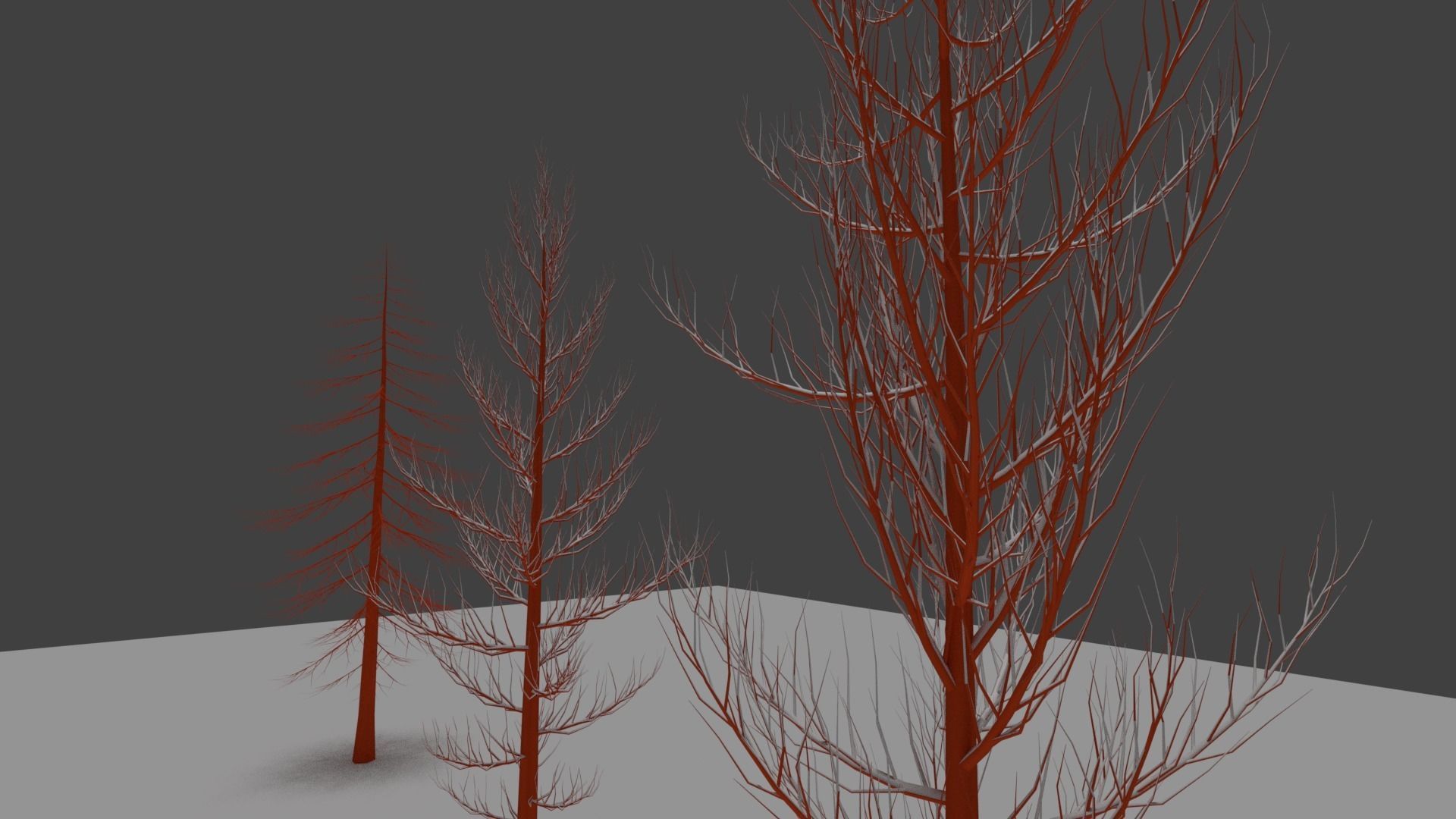 Trees without leaves 3D model | CGTrader