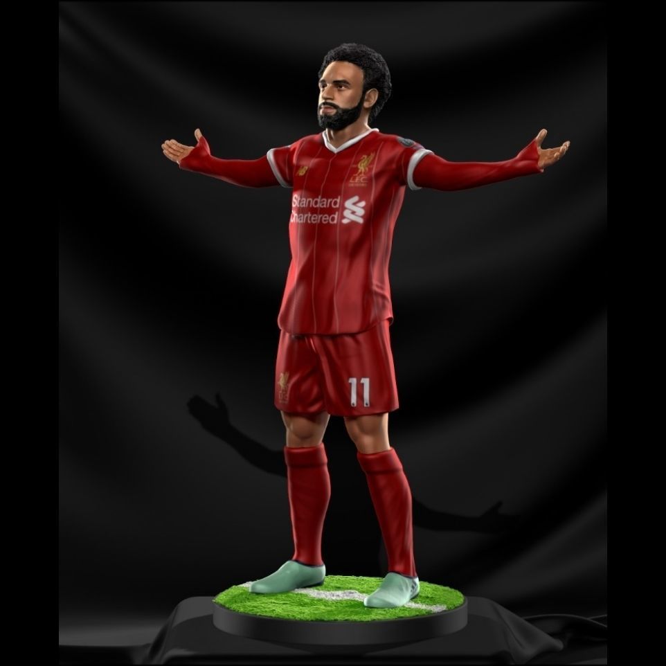 Mohamed Salah - Liverpool - Soccer Figure 3D model 3D printable | CGTrader
