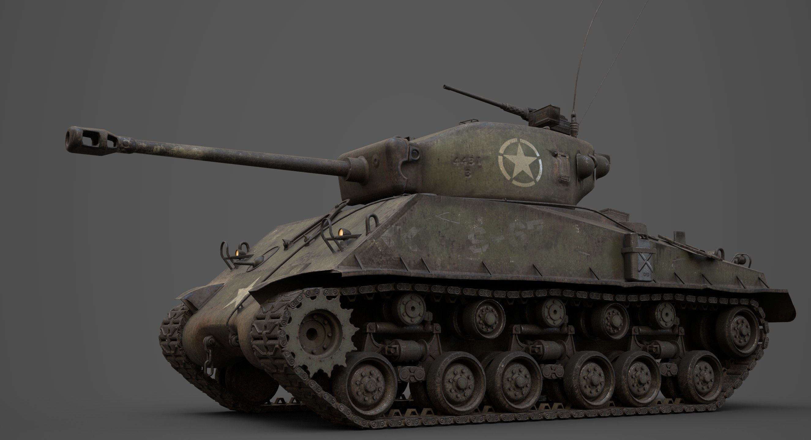 3D model sherman M4 VR / AR / low-poly | CGTrader