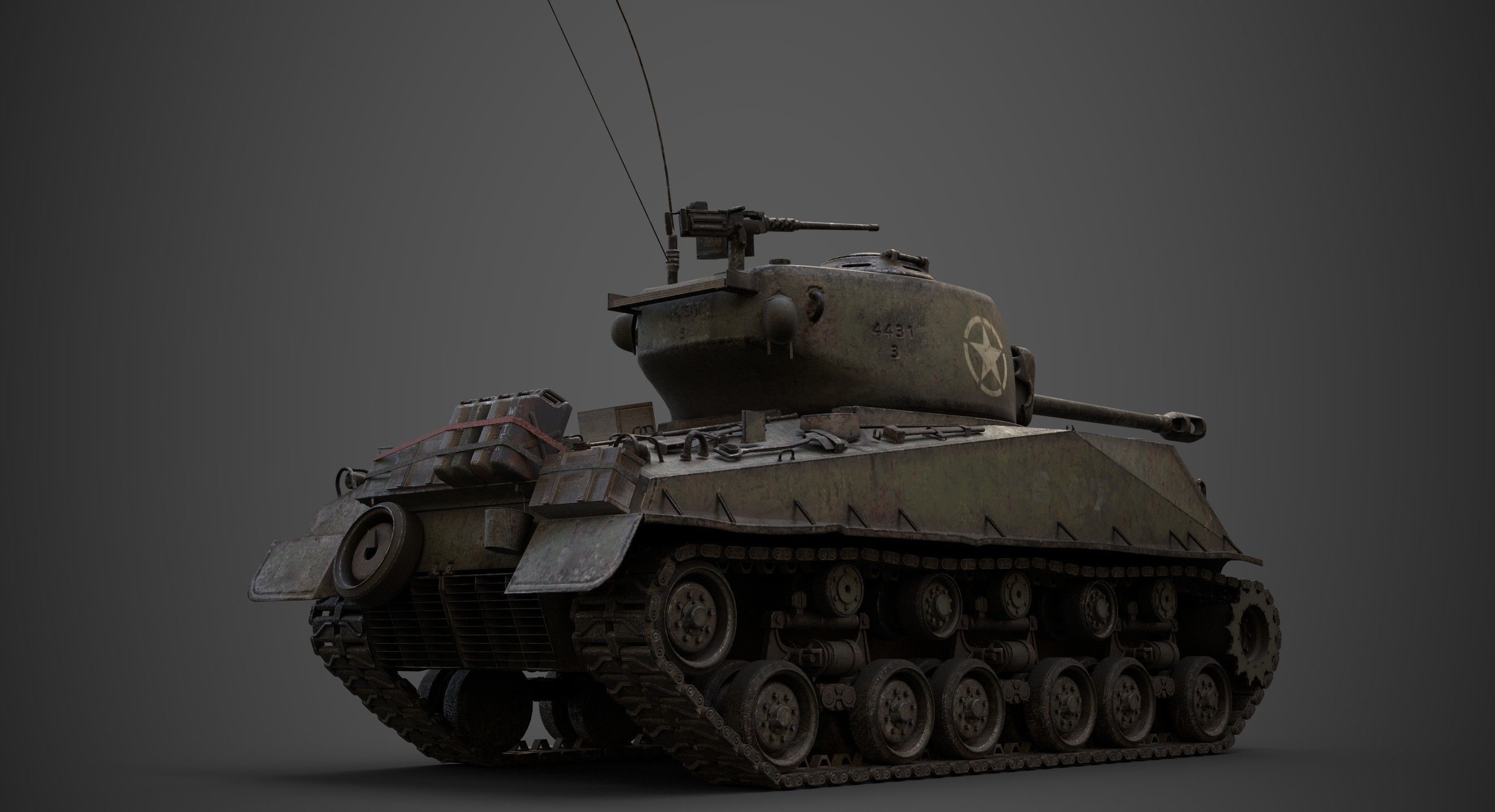3D model sherman M4 VR / AR / low-poly | CGTrader