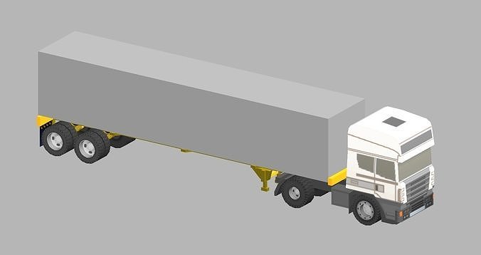 3D model Container Truck VR / AR / low-poly | CGTrader