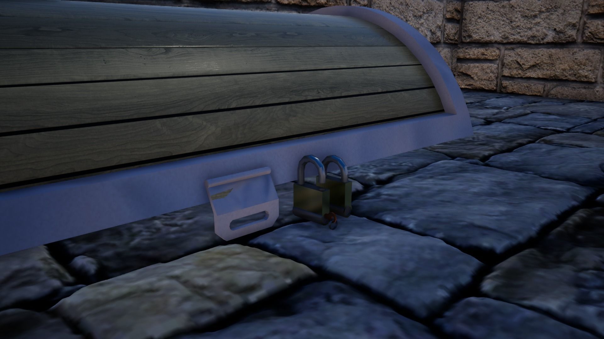 3D model Chest and locks VR / AR / low-poly | CGTrader