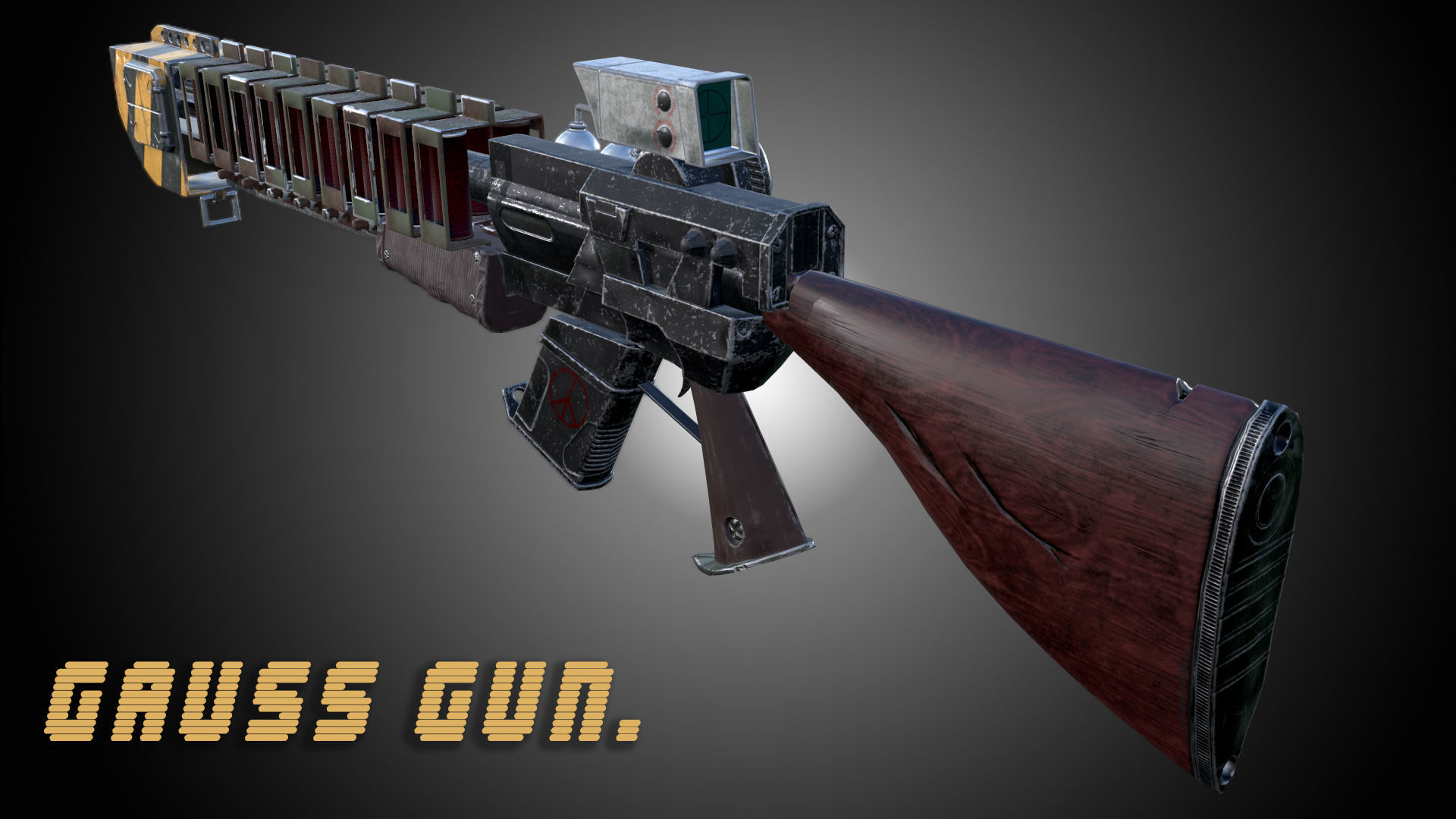 3D model Gauss gun VR / AR / low-poly | CGTrader