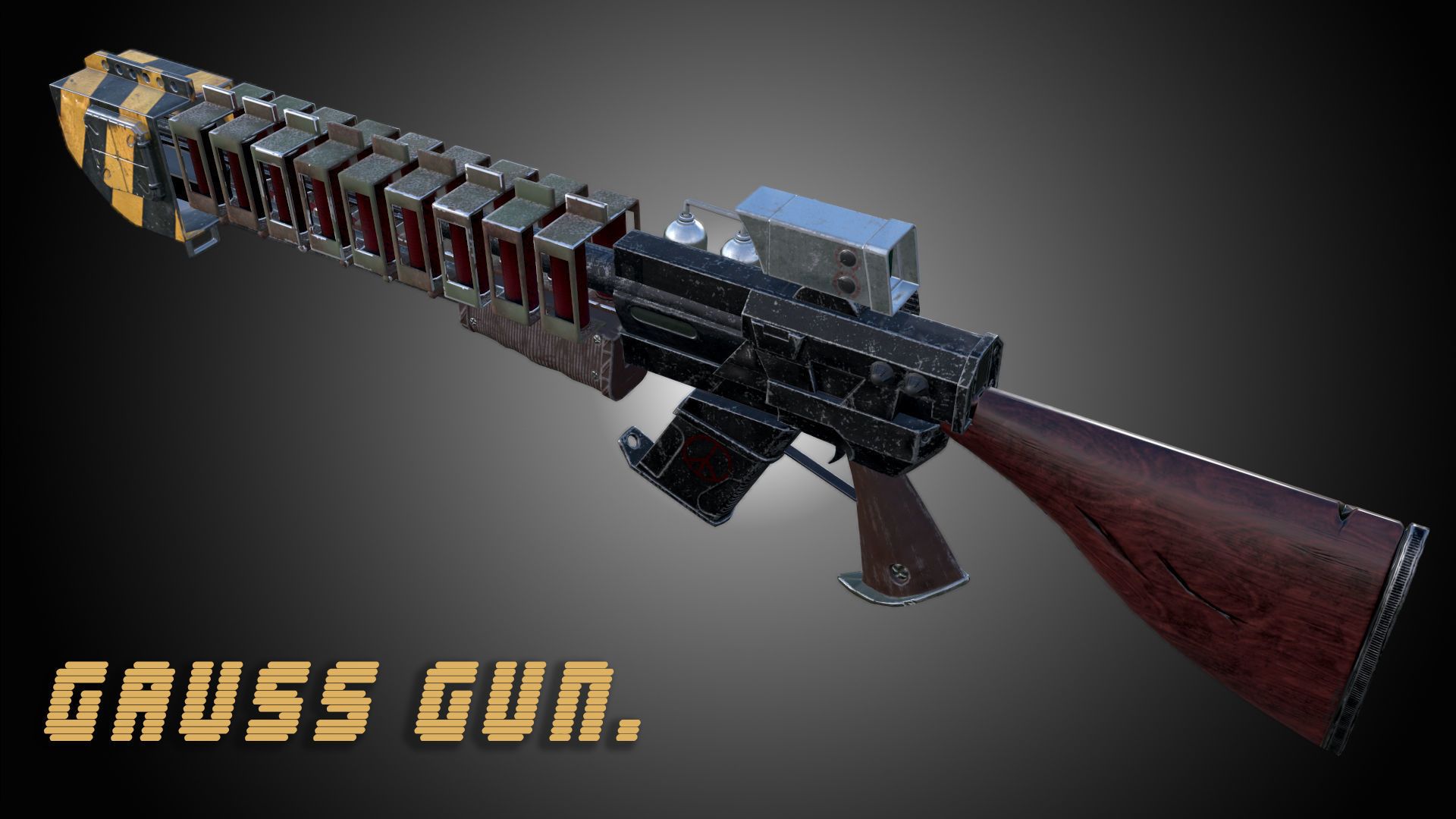 3D model Gauss gun VR / AR / low-poly | CGTrader
