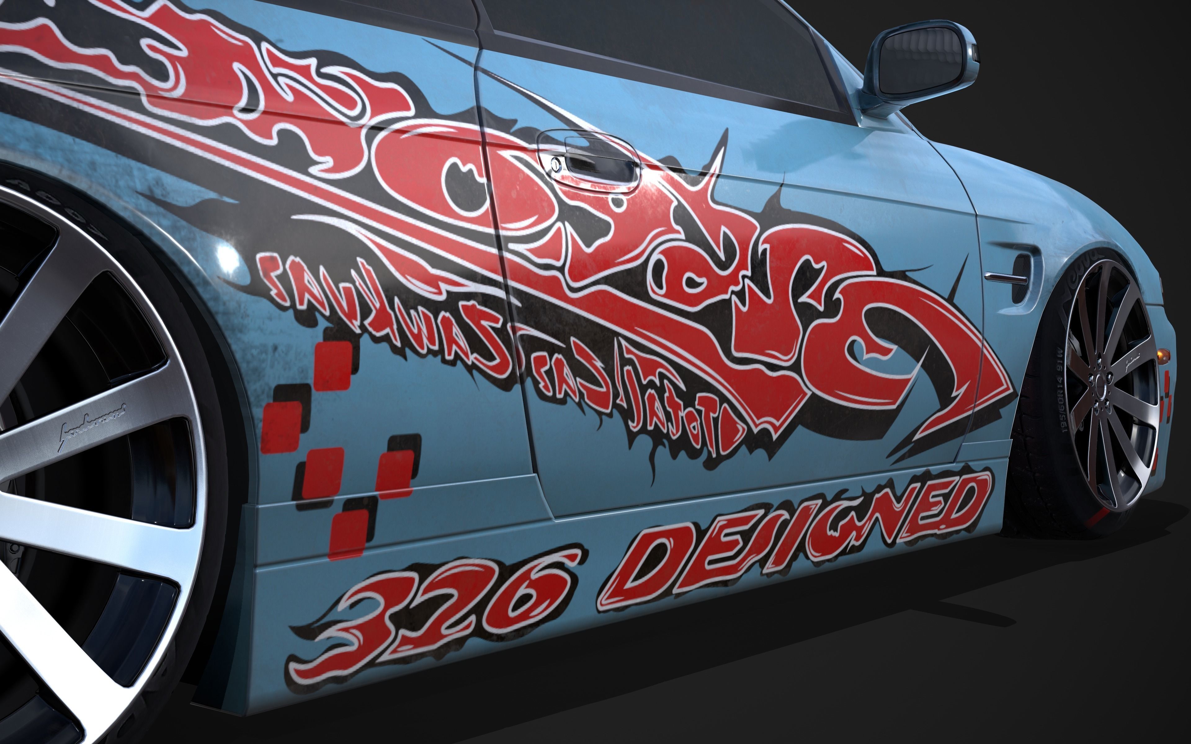 3D model Nissan Silvia S14 326 Power DLux bodykit VR / AR / low-poly ...