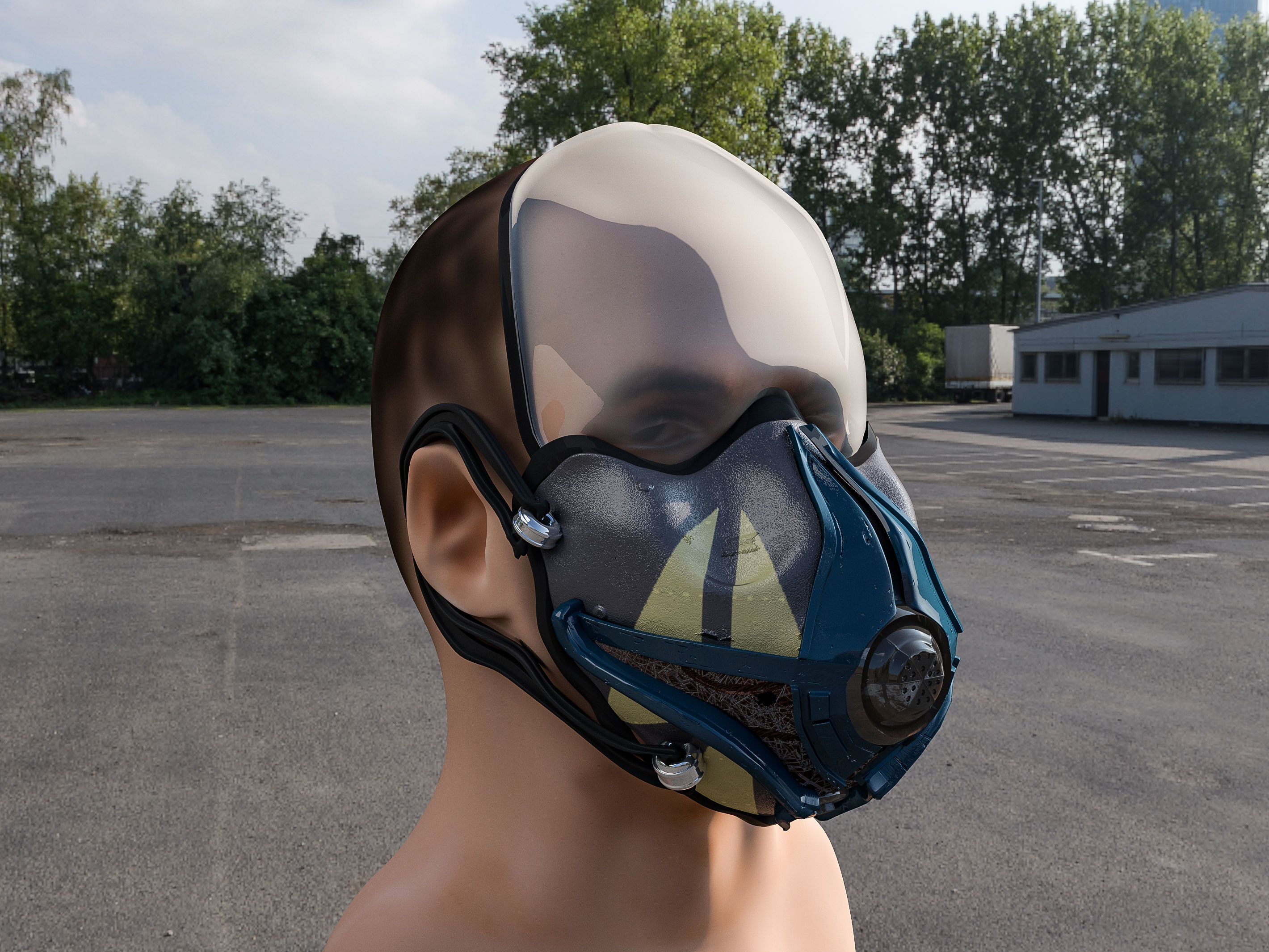 Covid 19 Protection Mask 3D model 3D printable | CGTrader