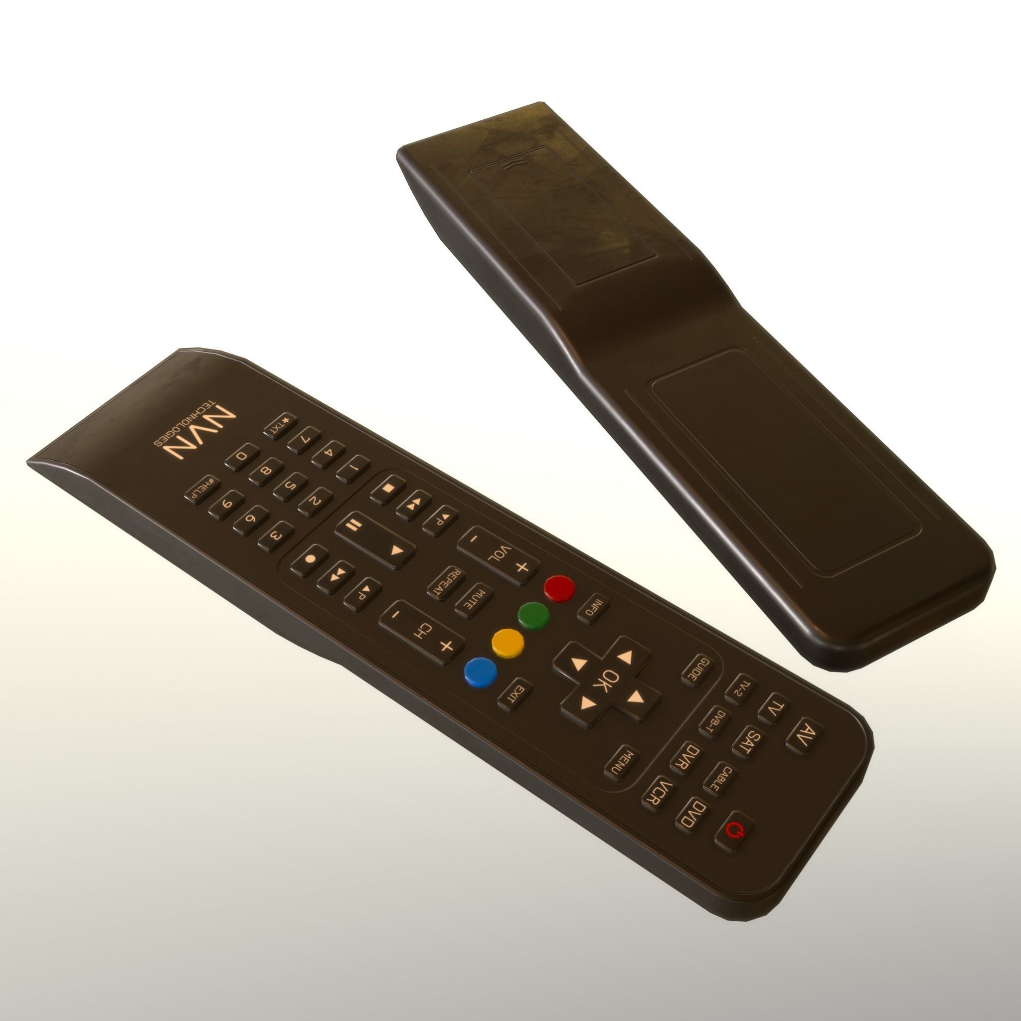 3D model 2000s TV Remote Control Black VR / AR / low-poly | CGTrader