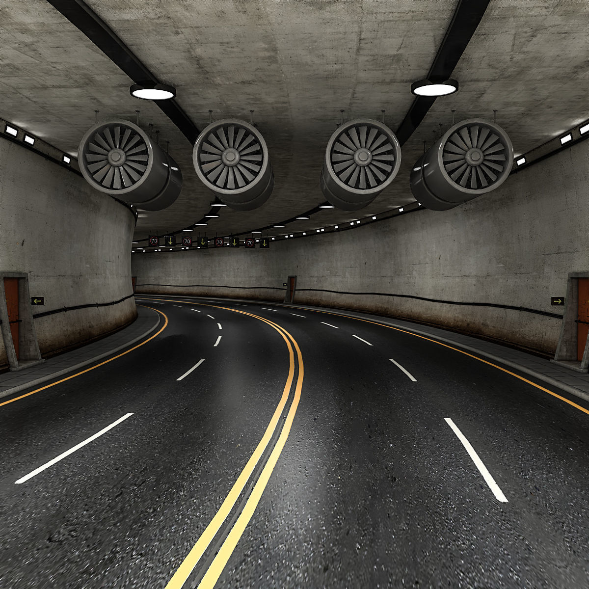 3D model Road Tunnel 3D model VR / AR / low-poly | CGTrader