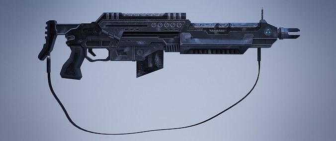 3D model Assault Rifle VR / AR / low-poly | CGTrader