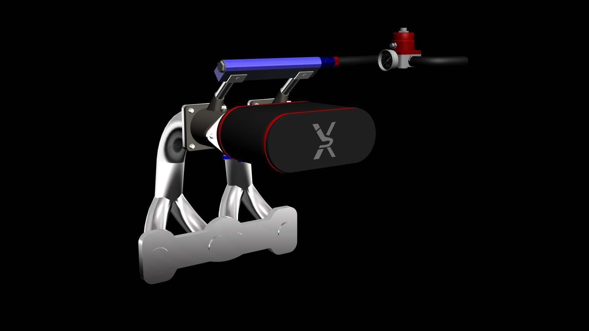 3D model Bridge port intake systems - rotary engine VR / AR / low-poly ...