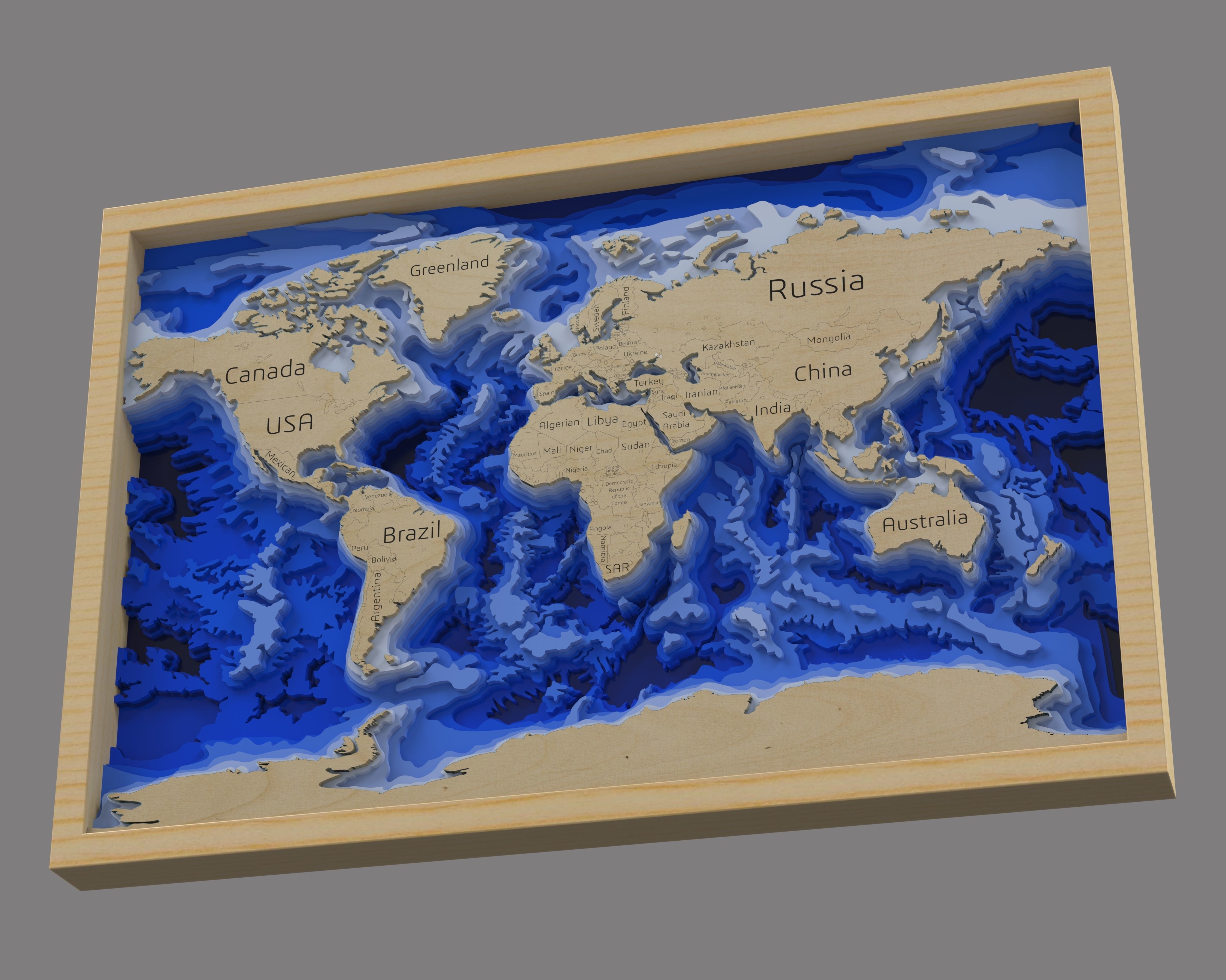World map 3D model | CGTrader