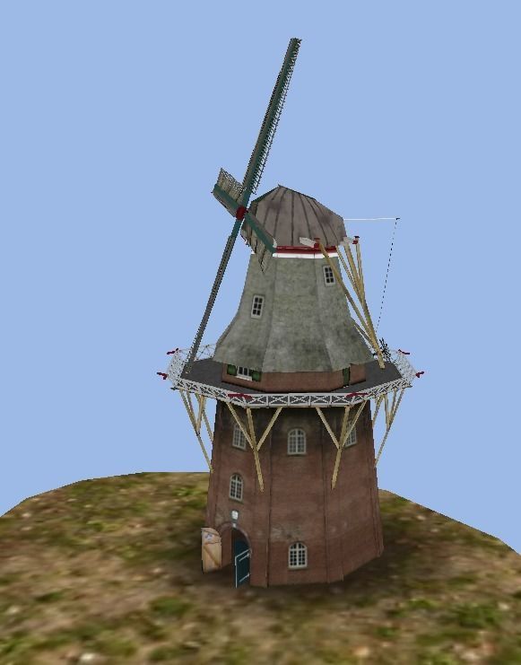 3D model Dutch old windmill VR / AR / low-poly | CGTrader