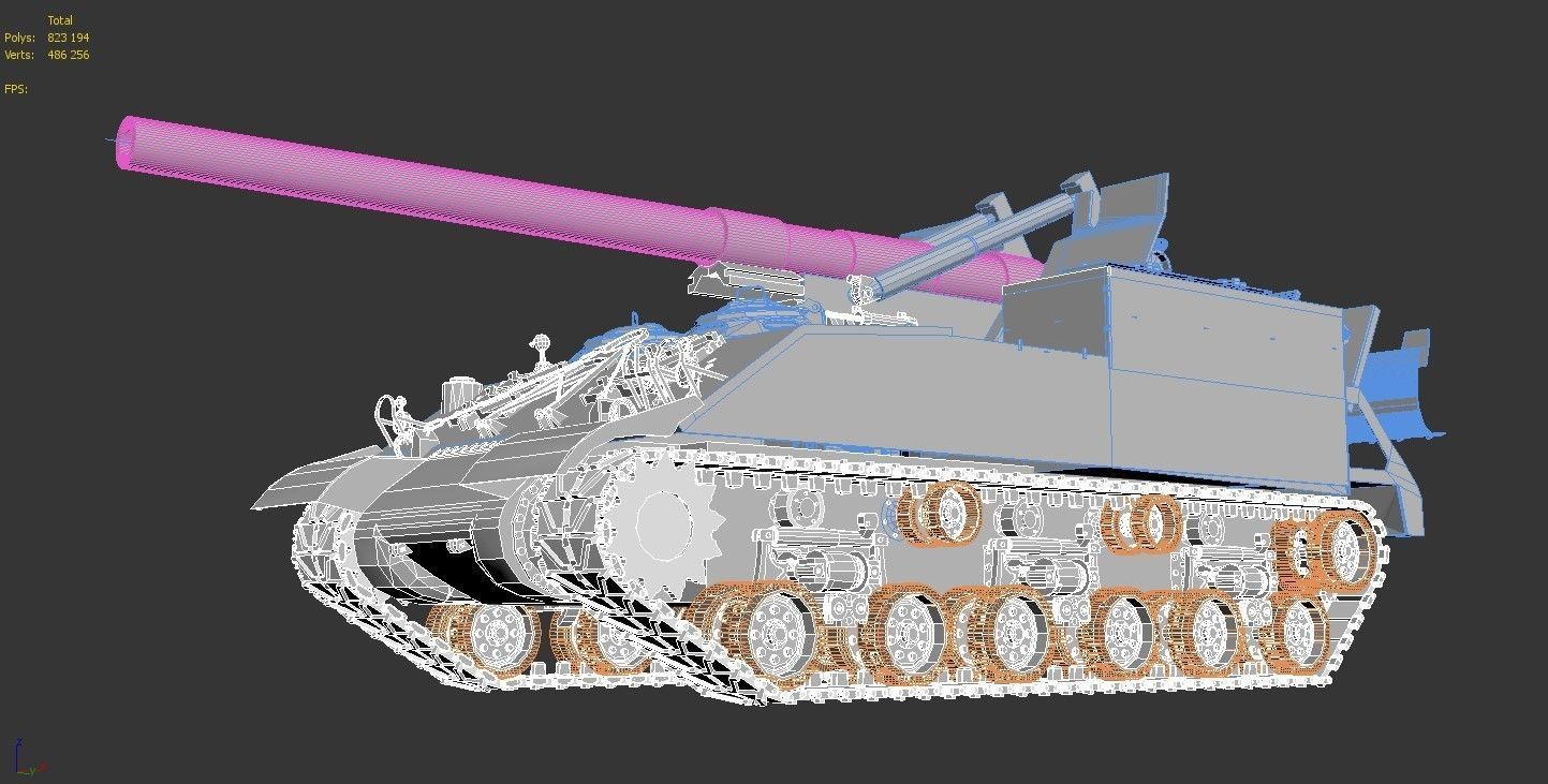 Tank 155mm GMC M40 or 8inch Howitzer Motor Carriage M43 3D model | CGTrader