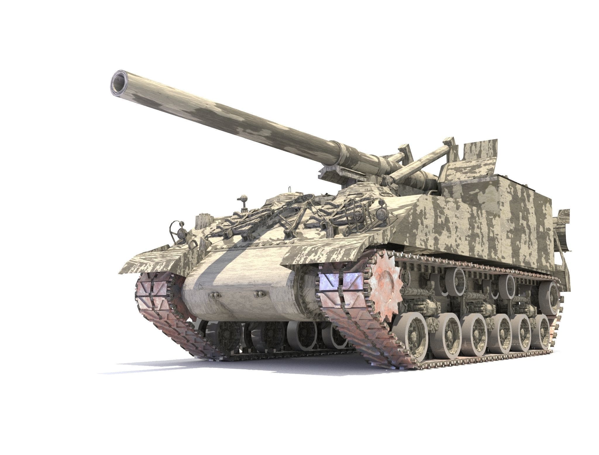 Tank 155mm GMC M40 or 8inch Howitzer Motor Carriage M43 3D model | CGTrader