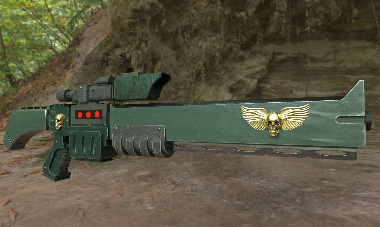 Vindicare assassin exitus rifle Warhammer 40k 3D model | CGTrader