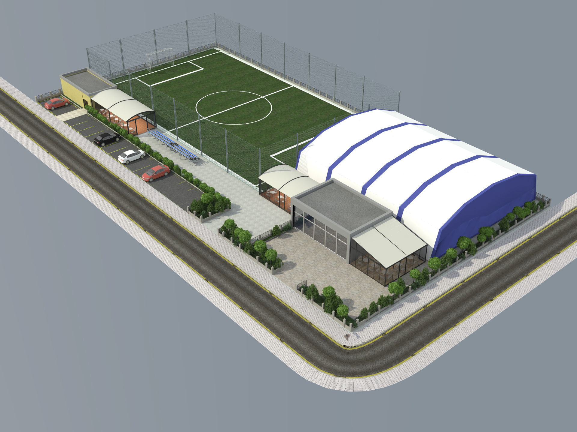 sports complex 3D model | CGTrader