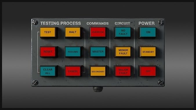 3D model Button Control Panel VR / AR / low-poly | CGTrader