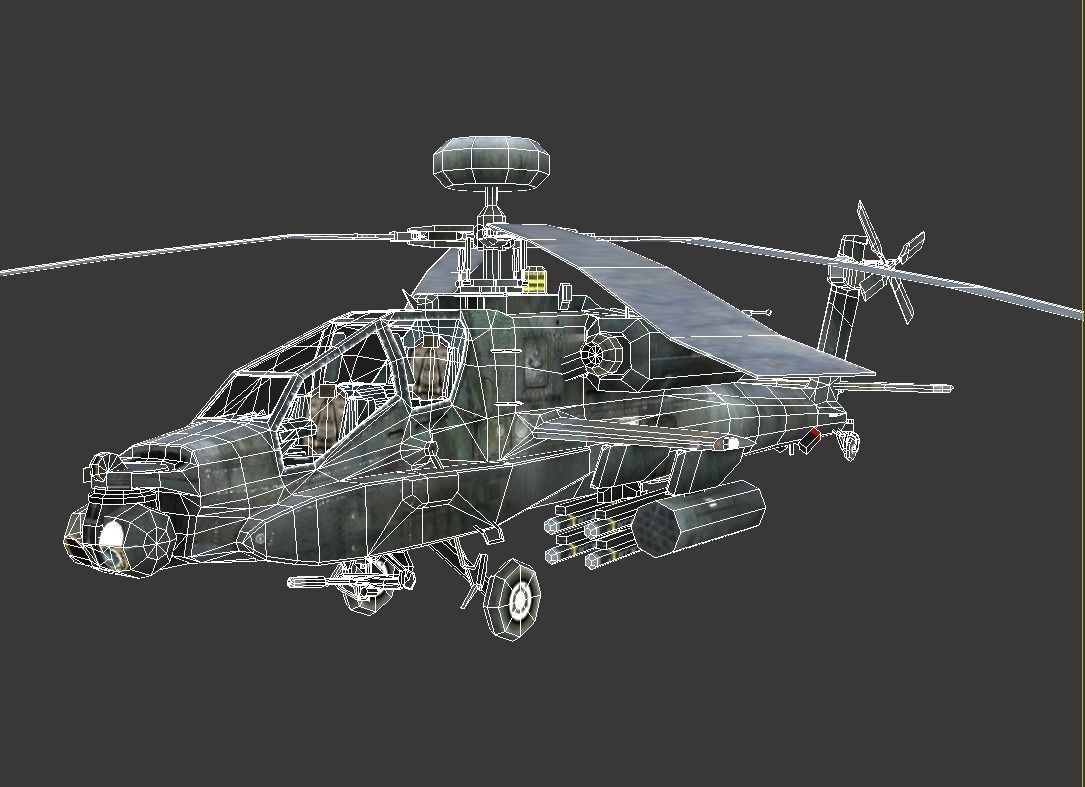 3D model Boeing AH-64 Apache VR / AR / low-poly | CGTrader
