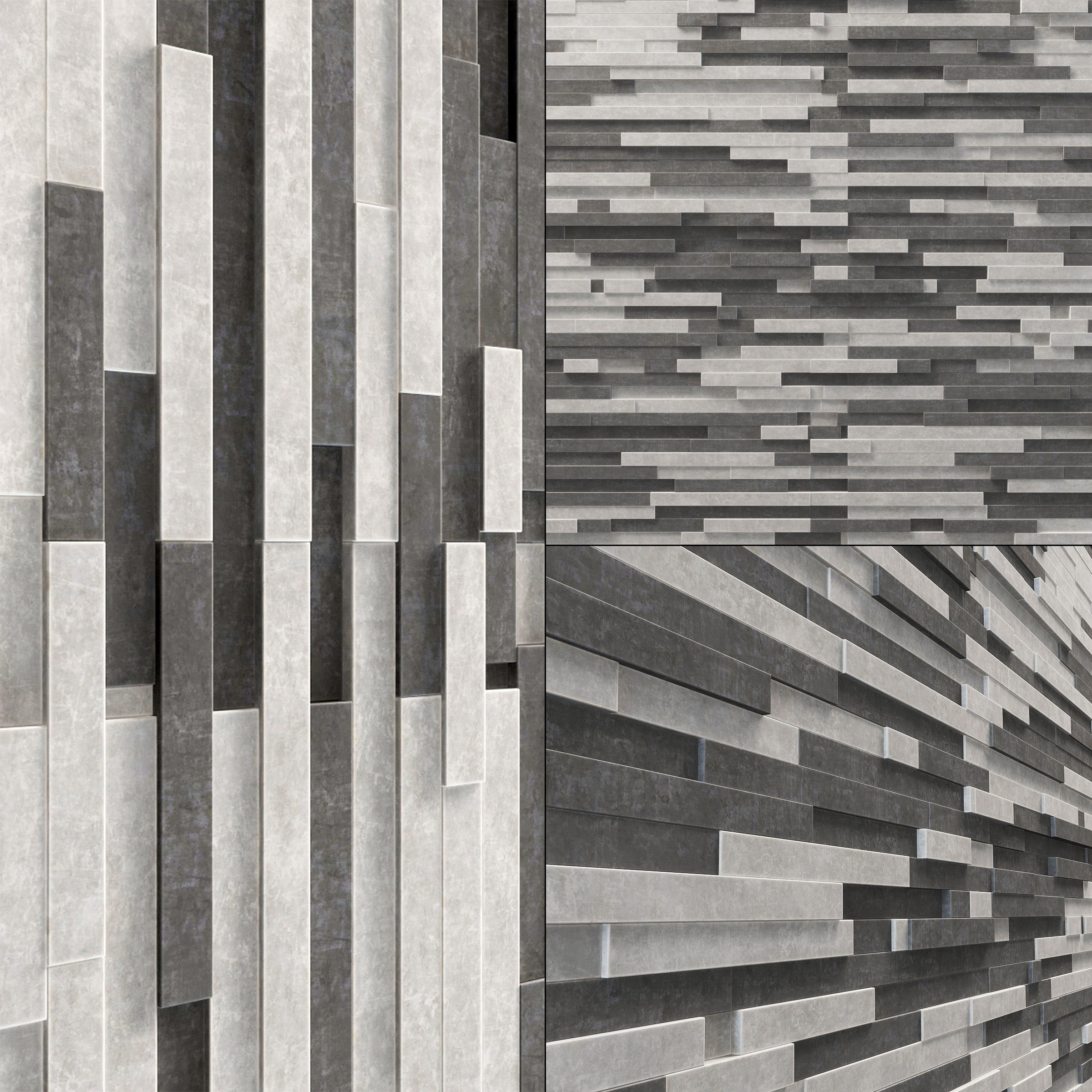 Wall long brick clinker n1 3D model | CGTrader