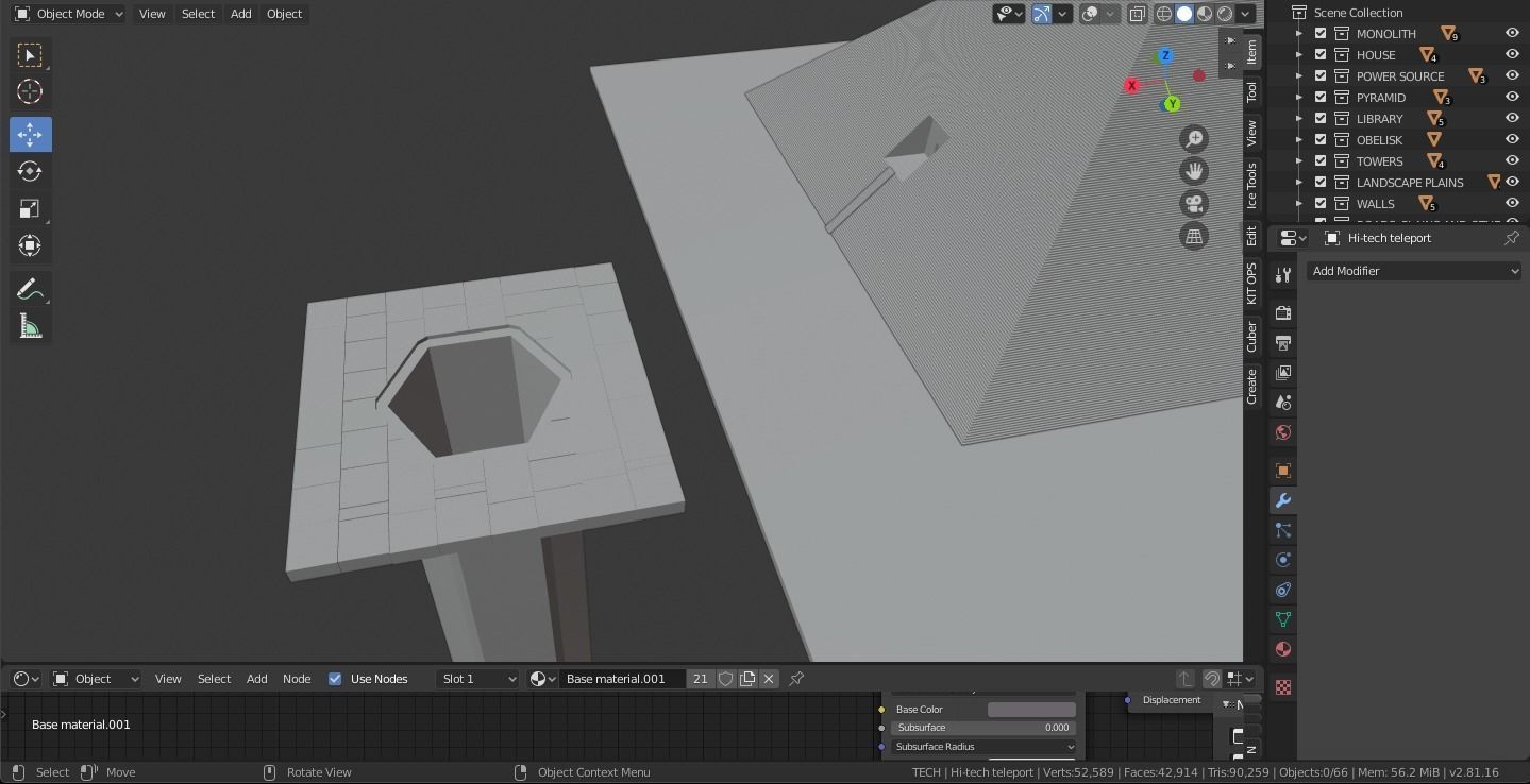 Ancient sci-fi city kitbash set 3D model | CGTrader