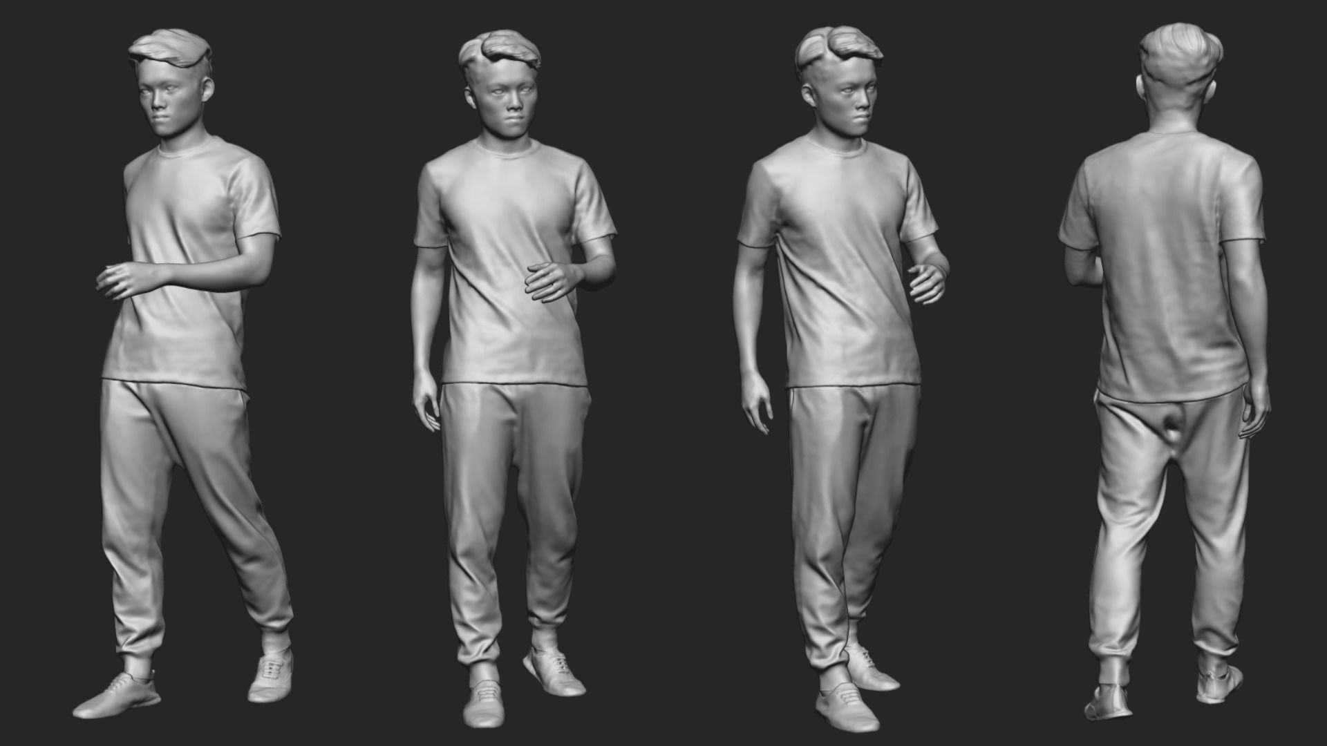 A Strong Man Walking Along 3D model | CGTrader