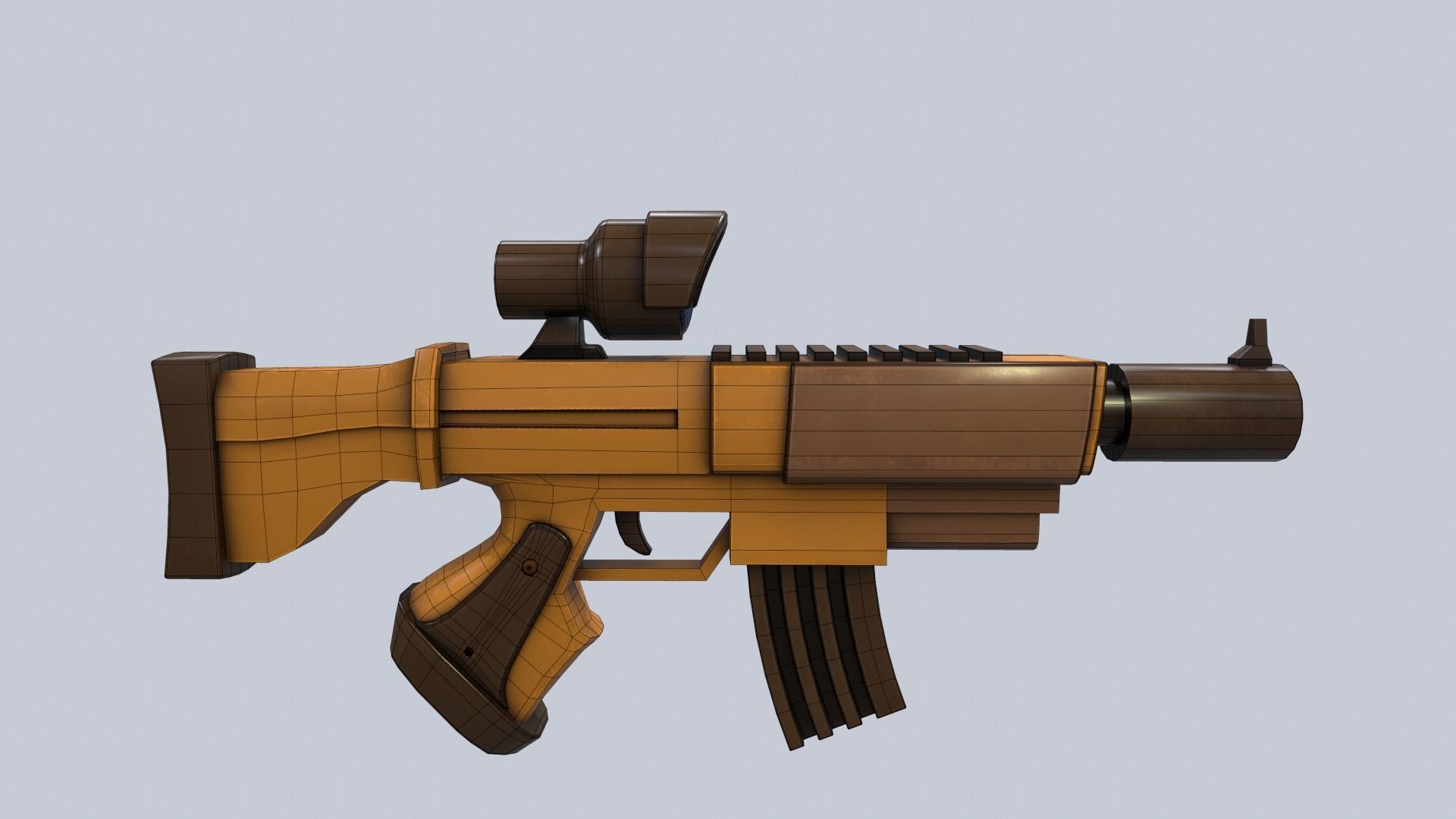 Cartoon Stylized Scar Shotgun 3D model | CGTrader