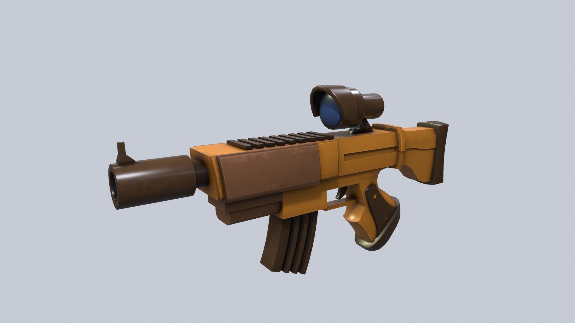 3D model Cartoon Stylized Scar Shotgun | CGTrader