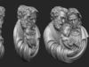 Holy Family Pendant 3D model 3D printable | CGTrader