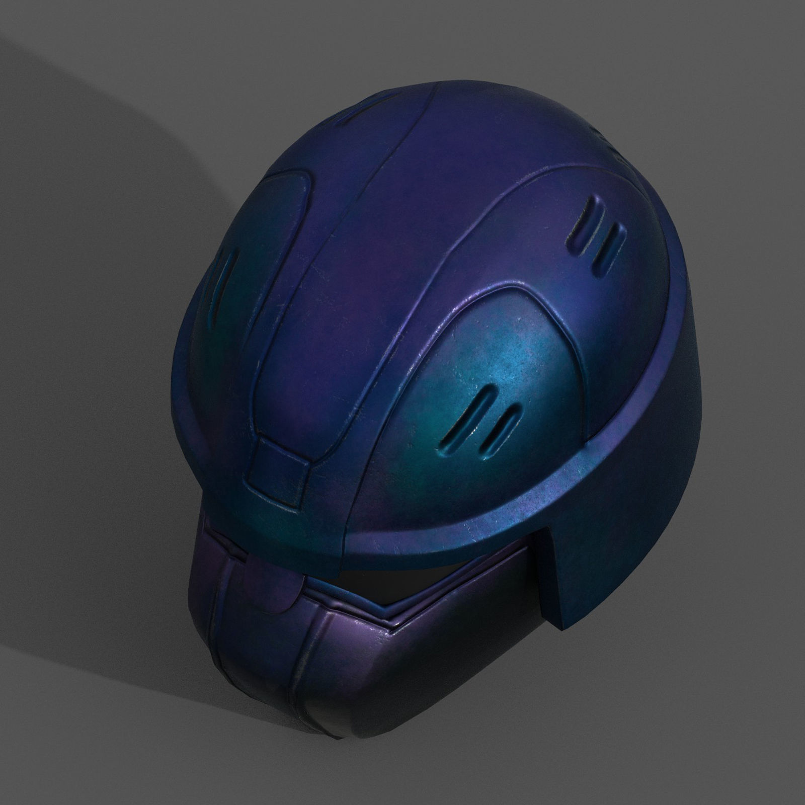 3D model Helmet scifi military futuristic technology cyborg VR / AR ...