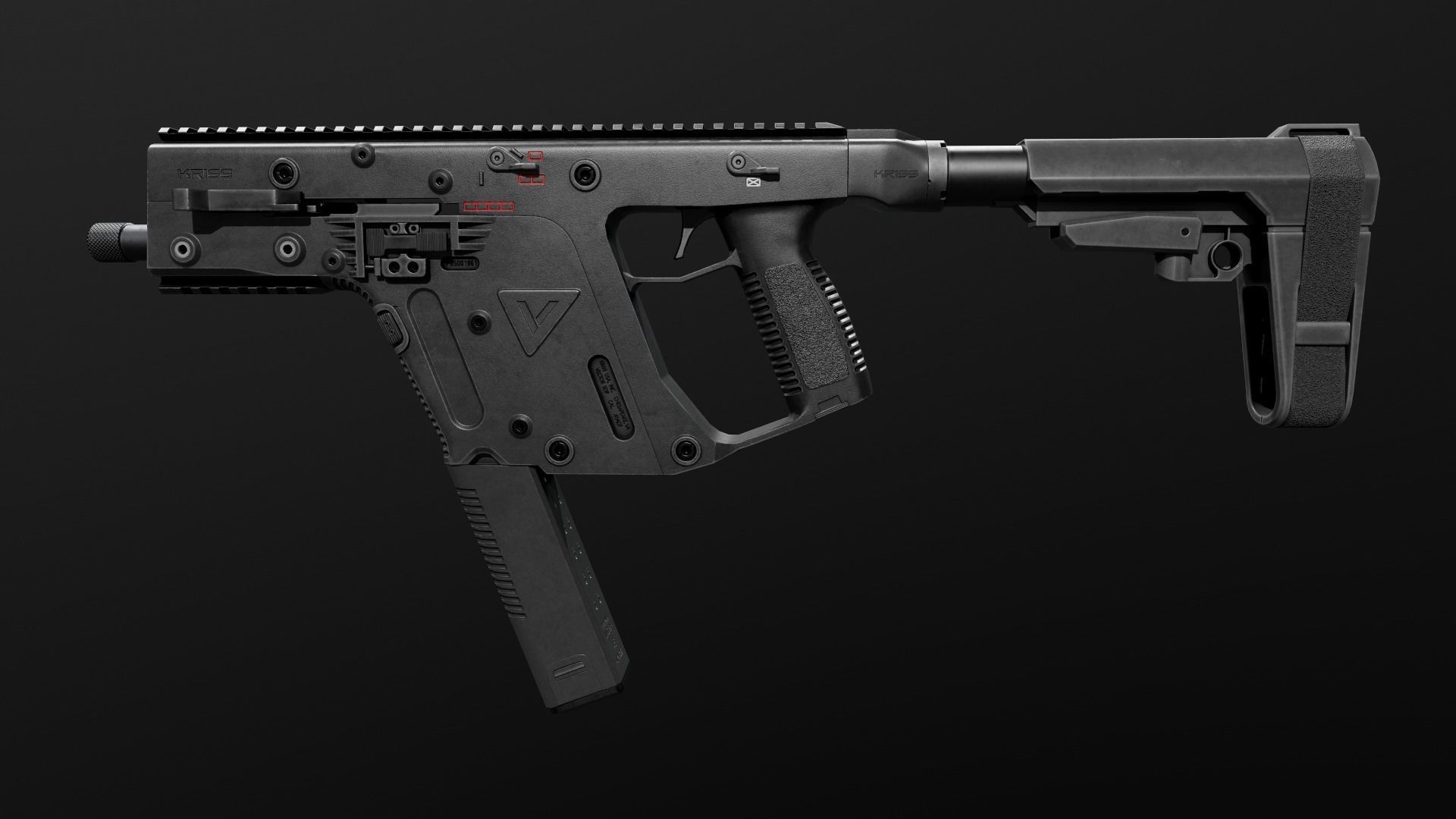 3D model SB Tactical SBA3 AR15 Pistol Stabilizing Brace VR / AR / low ...