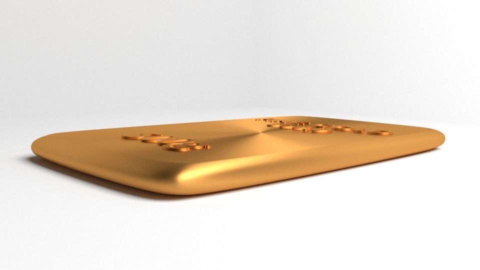 Goldplate 500gram 3D model | CGTrader