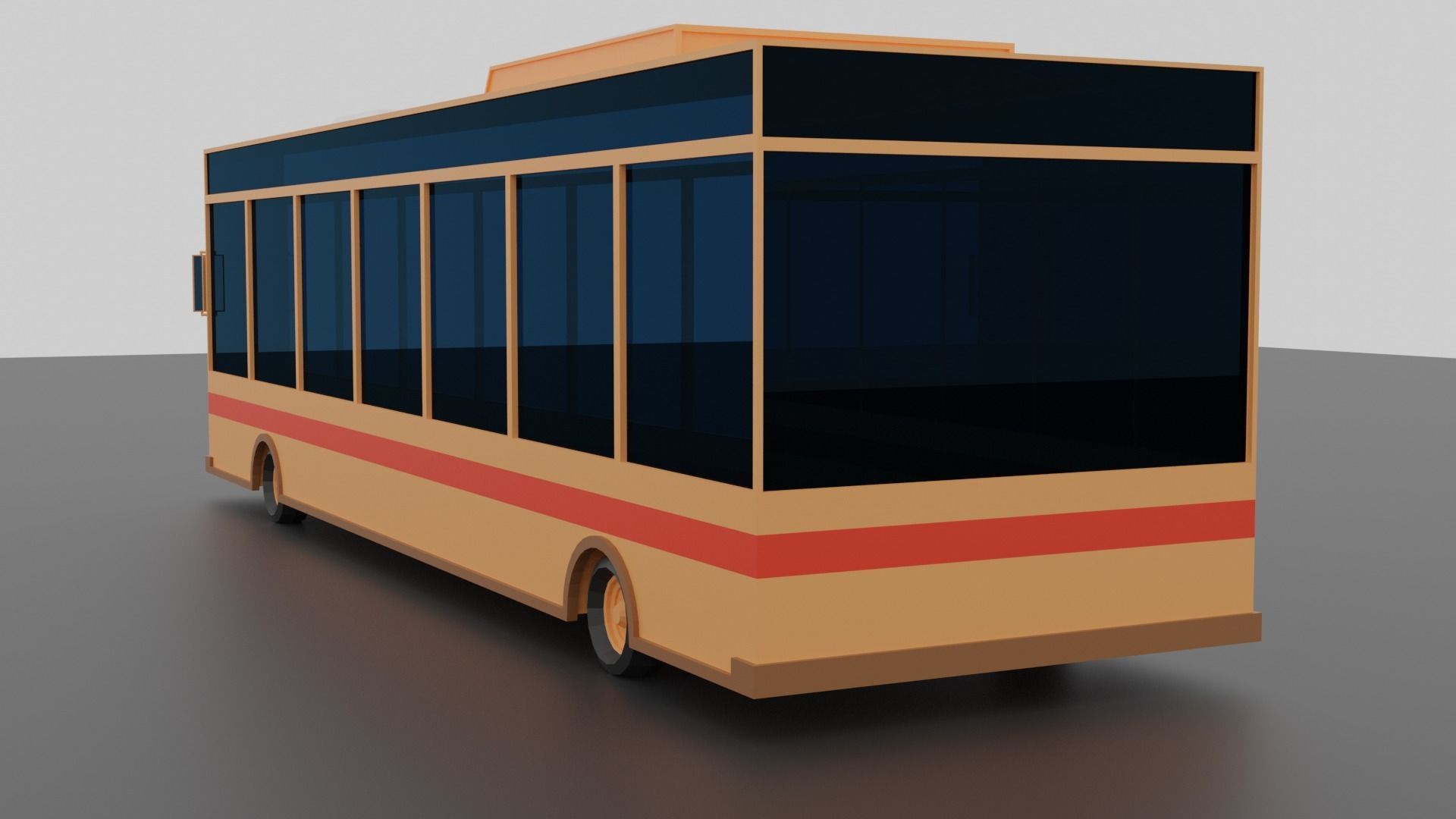Low Poly Bus Game Ready School Bus Cartoon Bus free VR / AR / low-poly ...