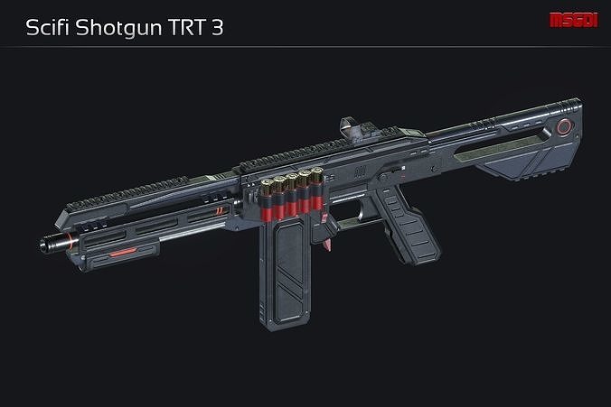 3D model Scifi Shotgun TRT 3 VR / AR / low-poly | CGTrader