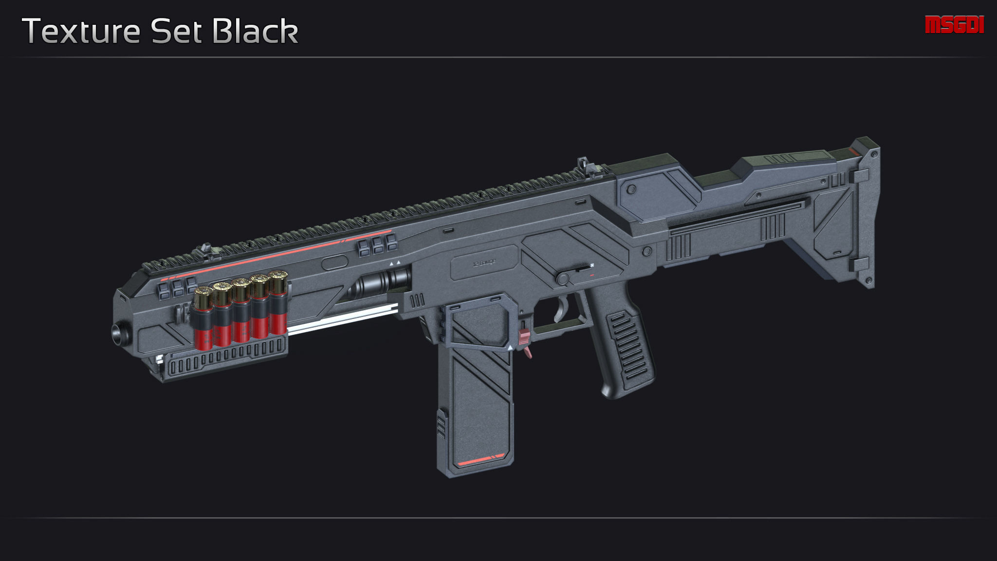 Scifi Shotgun Collection | CGTrader