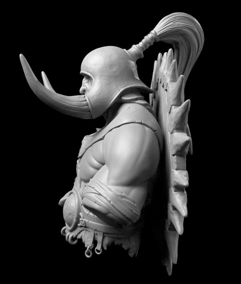 Barbarian Bust free 3D model 3D printable | CGTrader