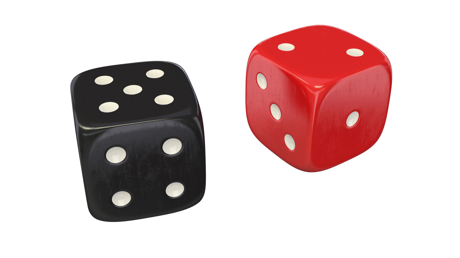 Red Black Dice 3D model | CGTrader