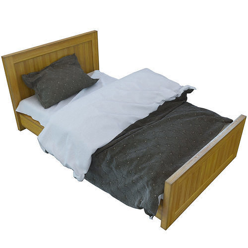 One and a half bed 3D model | CGTrader