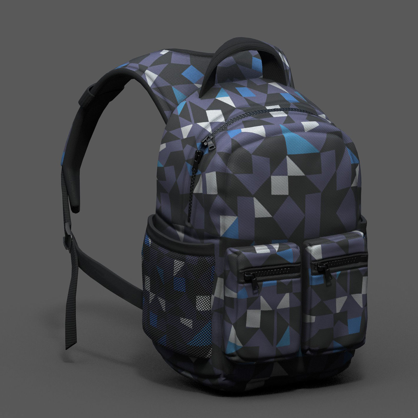 3D model Backpack Camping scifi military futuristic baggage bag VR / AR ...